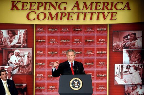 Us President George W Bush Gestures Editorial Stock Photo - Stock Image ...
