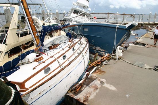 Boats Smashed Together Fort Pierce Marina Editorial Stock Photo - Stock ...