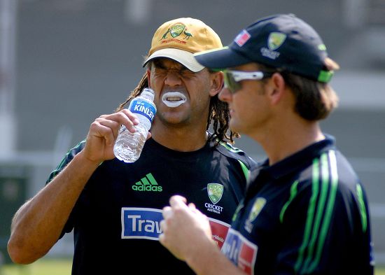 Australian Cricketer Andrew Symonds L During Editorial Stock Photo ...