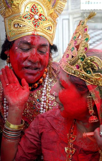 Hindu Devotee Dressed Hindu God Lord Editorial Stock Photo - Stock ...