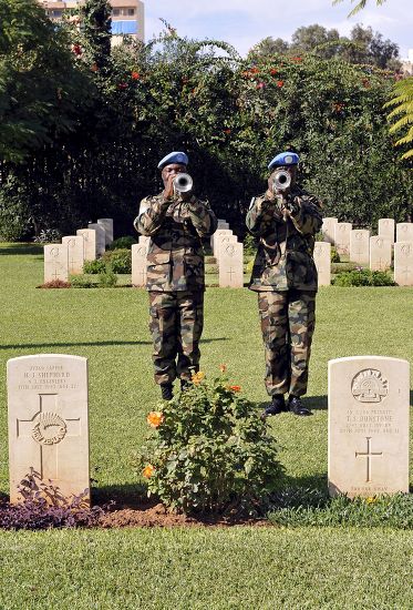 Un Soldiers Play Trumpets On Remembrance Editorial Stock Photo - Stock ...
