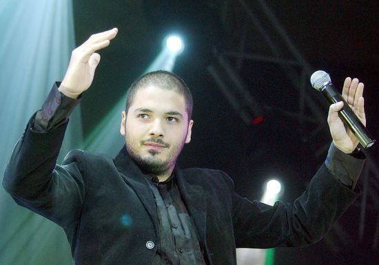 Lebanese Singer Rami Ayash Performs During Editorial Stock Photo ...