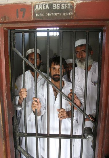 Prisoners Look Inside Prison Cell Mach Editorial Stock Photo - Stock ...