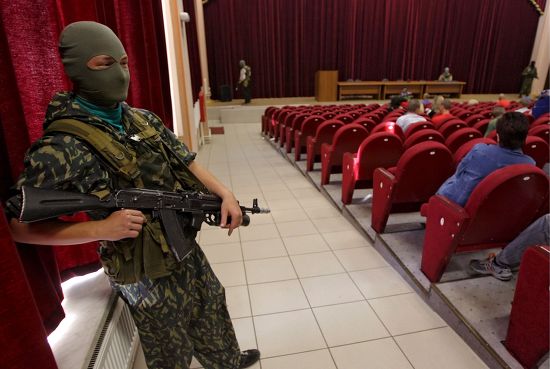 Masked Russian Interior Ministry Soldier Poses Editorial Stock Photo ...