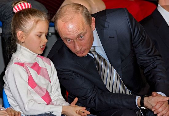 Russian President Vladimir Putin Speaks Girl Editorial Stock Photo ...