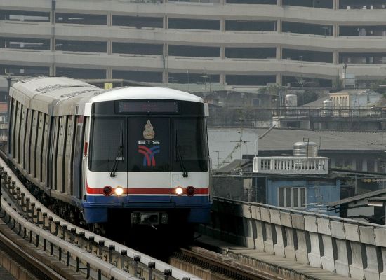 Skytrain Overhead Transport System Glides Past Editorial Stock Photo ...