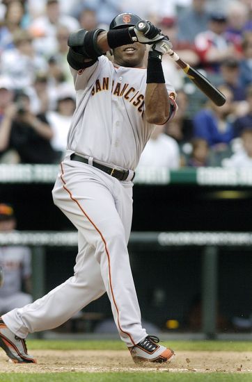 Barry Bonds Trys Check His Swing Editorial Stock Photo - Stock Image ...