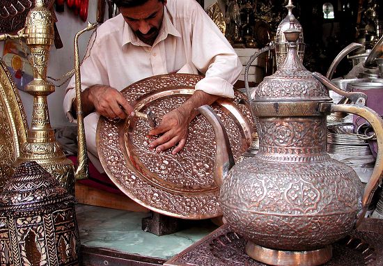 Craftsman Works On Handicraft Made Copper Editorial Stock Photo - Stock ...
