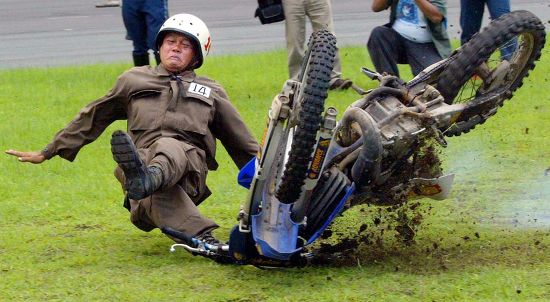 Police Officer Falls His Bike During Editorial Stock Photo - Stock ...
