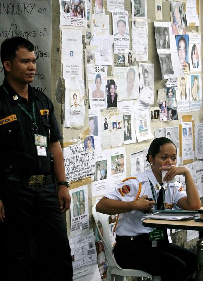 Filipino Security Officers On Guard Wall Editorial Stock Photo - Stock ...