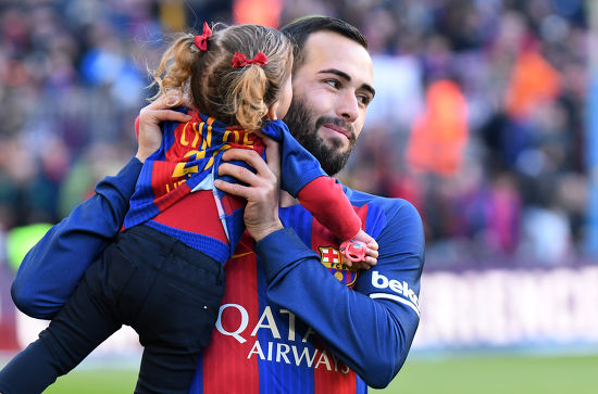 Aleix Vidal Fc Barcelona His Daughter Editorial Stock Photo - Stock ...