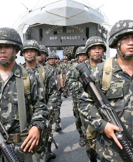 Filipino Soldiers Philippine Marine Battalion Landing Editorial Stock ...