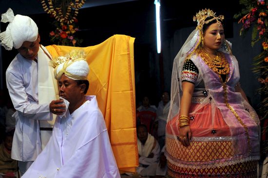 Traditional Manipuri Marriage Progress Manipuri Basti Editorial Stock ...