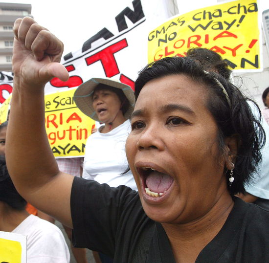 Filipino Activist Shouts Demonstration Quezon City Editorial Stock ...