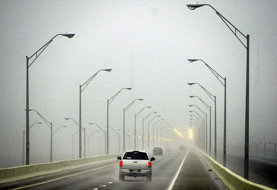 Cars Cautiously Drive On Gandy Bridge Editorial Stock Photo - Stock ...