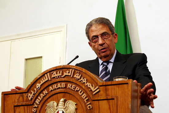 Secretarygeneral Arab League Amr Moussa Speaks Editorial Stock Photo ...