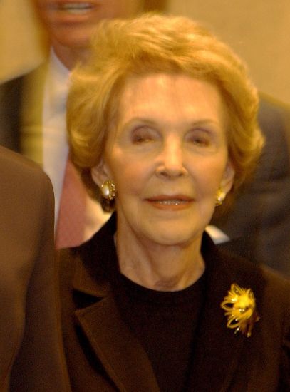 Nancy Regan Arrives Ronald Regan Presidential Editorial Stock Photo ...