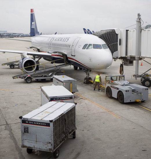 Us Airways Jet Serviced Before Departing Editorial Stock Photo - Stock ...