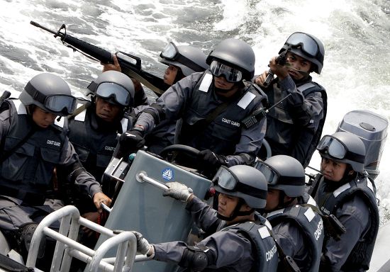 Filipino Elite Members Philippines Coast Guard Editorial Stock Photo ...