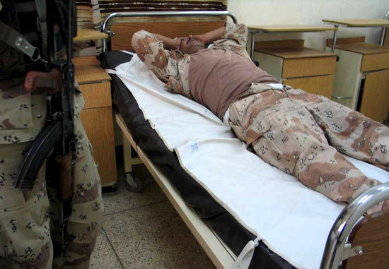 Iraqi Soldier Lies Injured Hospital Bed Editorial Stock Photo - Stock ...
