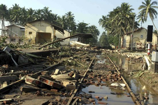 Debris Completely Destroyed Railway Station After Editorial Stock Photo ...