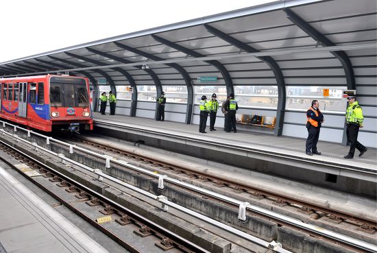 Police Officers Patrol Canning Town Railway Editorial Stock Photo ...