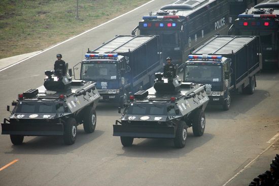 Olympic Security Personnel Drill Antiterrorism Procedures Editorial ...