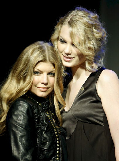 Announcers Fergie L Taylor Swift Pose Editorial Stock Photo - Stock ...