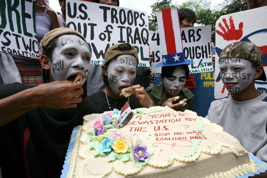 Filipino Protesters Eat Their Cake Protest Editorial Stock Photo ...