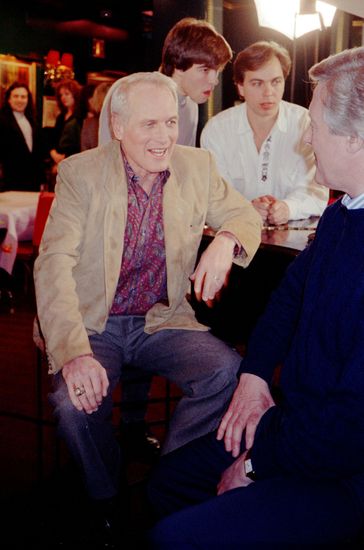 Aspel Meets Paul Newman Tv Paul Editorial Stock Photo - Stock Image ...