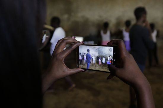 Journalist Records Young Ballerinas Practice Under Editorial Stock ...
