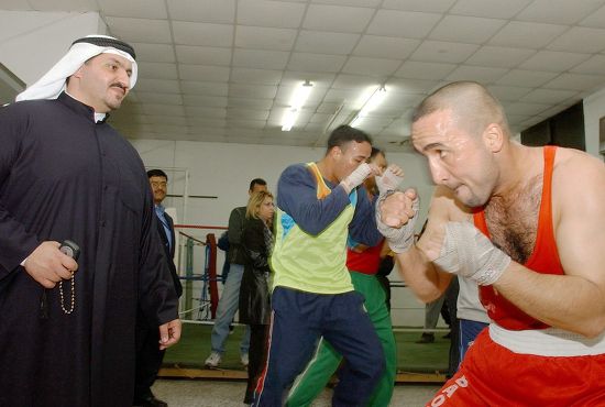 Iraqi Boxer Ahmed Khalil R Trains Editorial Stock Photo - Stock Image ...