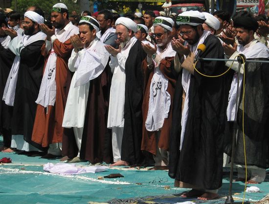 Pakistani Shiite Muslim Leaders Pray During Editorial Stock Photo ...