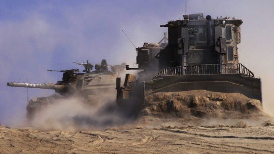 Israeli Armor Column Including D9 Bulldozer Editorial Stock Photo ...
