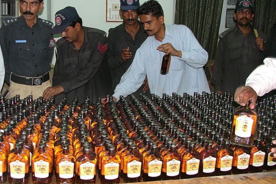 Pakistani Excise Official Shows Poisonous Alcohol Editorial Stock Photo ...