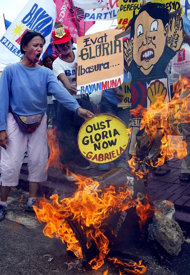 Filipino Militant Activist Burn Effigy President Editorial Stock Photo ...