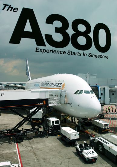 Airbus A380 Seen Through Glass Window Editorial Stock Photo - Stock ...