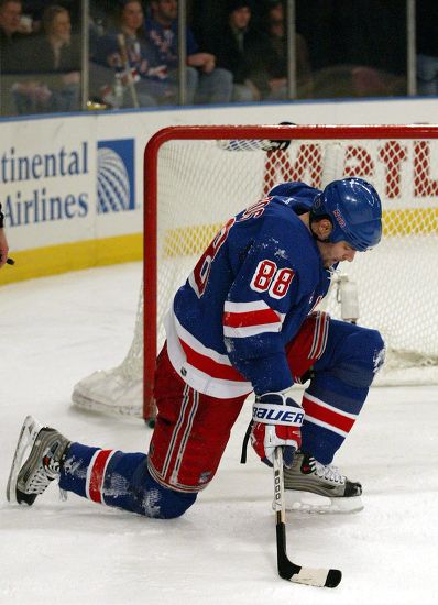 New York Rangers Eric Lindros Looks Editorial Stock Photo - Stock Image ...