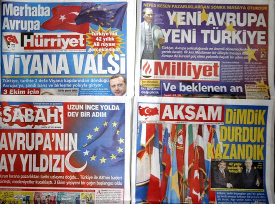 Front Pages Turkish Newspapers Pictured Istanbul Editorial Stock Photo ...