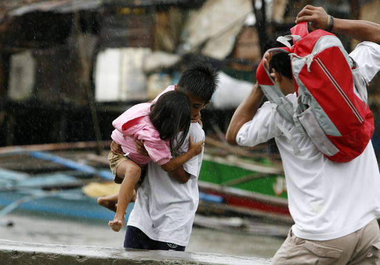 Filipinos Brave Strong Winds During Typhoon Editorial Stock Photo ...