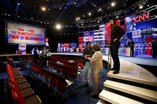 Technicians Discuss Stage Layout Before Start Editorial Stock Photo ...