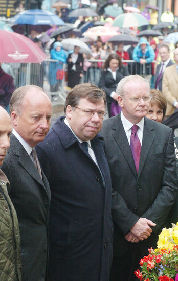 Irish Premier Brian Cowen Martin Mcguinness Editorial Stock Photo ...