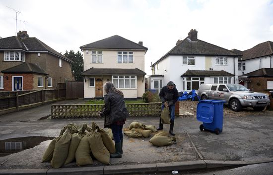 Local Residents Carry Sand Bags Village Editorial Stock Photo - Stock ...