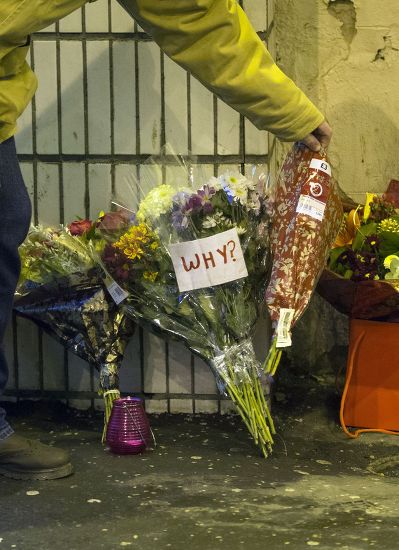 Police Officers Arrange Flowers Brought By Editorial Stock Photo ...