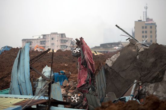 General View Damage Caused By Landslide Editorial Stock Photo - Stock ...