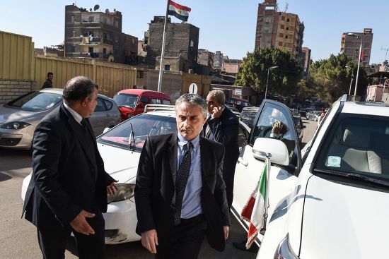 Italian Ambassador Egypt Maurizio Massari C Editorial Stock Photo ...