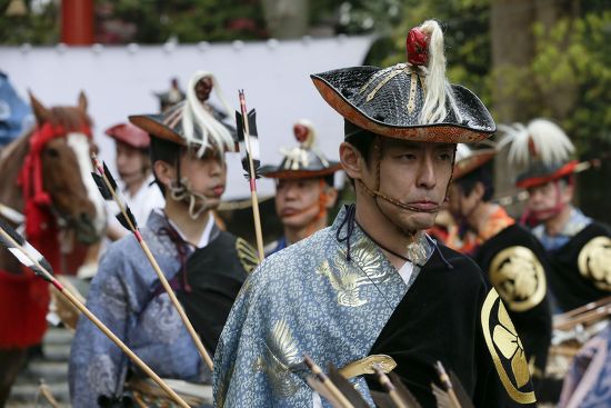 Yabusame Archers Wearing Samurai Warrior Attire Editorial Stock Photo ...