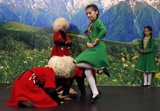 Circassian Children Perform Their Traditional Dance Editorial Stock ...
