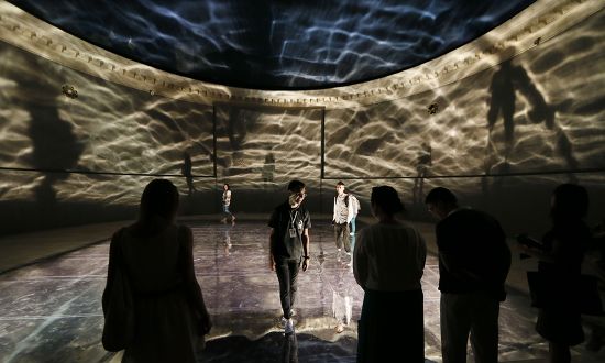 Visitors Walk Through Art Installation Agua Editorial Stock Photo ...