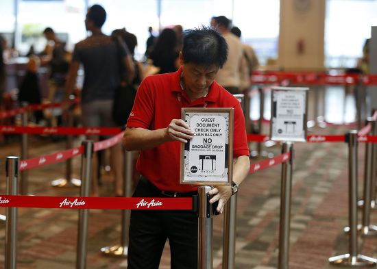 Airasia Employee Prepares Passengers Checkin Pathway Editorial Stock ...